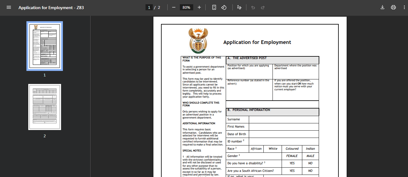 How to Fill Z83 Form Correctly (Step-by-Step 2025 Guide)